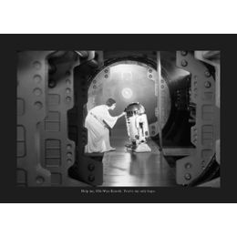 Bild Komar "Star Wars Classic Leia R2D2 Quote", schwarz-wei&szlig; (farbe bild(er): schwarz, wei&szlig;), B:70cm H:50cm, Holz, Papier, Bilder, Bild, Wandbild zur Dekoration im Kinderzimmer - ohne Rahmen