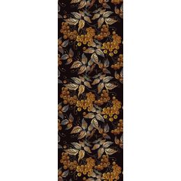 Vinyltapete queence "Bl&auml;tter mit Bl&uuml;ten", schwarz, B:0,9m L:2,5m, Vinyl, Tapeten, 90x250cm, selbstklebend, kinderleichte Anbringung,, Sticker