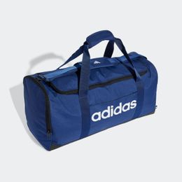 Sporttasche adidas Performance "LINEAR DUFFELBAG M", blau (dunkelblau, wei&szlig;), Obermaterial: 100% Polyester, Taschen Sporttasche