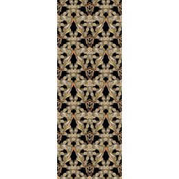Vinyltapete queence "Djamila", schwarz, B:0,9m L:2,5m, Vinyl, Tapeten, 90x250cm, selbstklebend, kinderleichte Anbringung,, Sticker