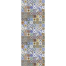 Vinyltapete queence "Mosaik Muster Portugal", bunt, B:0,9m L:2,5m, Vinyl, Tapeten, 90x250cm, selbstklebend, kinderleichte Anbringung,, Sticker