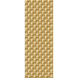 Vinyltapete queence "Leticia", gold, B:0,9m L:2,5m, Vinyl, Tapeten, 90x250cm, selbstklebend, kinderleichte Anbringung,, Sticker