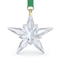 Dekoh&auml;nger Swarovski "Kristallfigur Sammelfigur Annual Edition Little Star Ornament 2025", gr&uuml;n (kristallwei&szlig;, goldfarben, gr&uuml;n), Dekoh&auml;nger, Baumwolle, Kristallglas, Metall, Swarovski Kristall