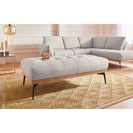 Hocker exxpo - SOFA FASHION "Palic, moderner Polsterhocker mit tollen Verarbeitungsdetails", beige (papyrus), B:139cm H:47cm T:71cm, Hocker, Polsterhocker