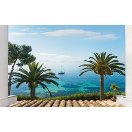 Vliestapete Komar "Digitaldruck Vlies - Paradise View - Gr&ouml;&szlig;e 450 x 280 cm", bunt, B:450m L:280m, Vlies, Tapeten, Wohnzimmer, Schlafzimmer