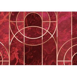 Vliestapete Komar "Digitaldruck Vlies - Pompeux - Gr&ouml;&szlig;e 400 x 280 cm", rot (rot, braun, wei&szlig;), B:400m L:280m, Vlies, Tapeten, Wohnzimmer, Schlafzimmer