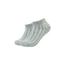 Sneakersocken s.Oliver "Sneakersocken 2er Pack", Damen, Gr. 39-42, gr&uuml;n (gr&uuml;n blau), 69% Polyester, 29% Polyester, 2% Elasthan, meliert, Socken Sneakersocken
