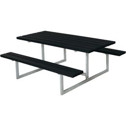 Garten-Essgruppe Plus "&raquo;Basic&laquo; Kombim&ouml;bel", schwarz (schwarz ral 9005), B:160cm H:73cm T:177cm, FSC-zertifizierter Holzwerkstoff, Stahl, Sitzm&ouml;bel-Sets, 177x160x73/45 cm