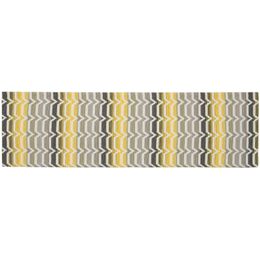 G&ouml;zze Tischl&auml;ufer G&Ouml;ZZE "Naxos" Gr. 1, gelb (anthrazit, gelb, taupe), B:135cm L:40cm, Polyacryl, Polypropylen, Tischdecken