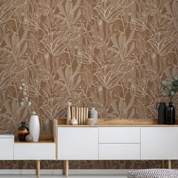 Vliestapete SUPERFRESCO EASY "Chaya", braun (braun1), B:0,52m H:10m L:10m, Vlies, Tapeten, 10mx52cm (ca. 5m2)