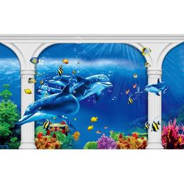 Fototapete papermoon "Unterwasserwelt", bunt, B:2,5m L:1,86m, Vlies, Tapeten