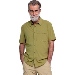 Sch&ouml;ffel Funktionshemd SCH&Ouml;FFEL "Shirt Style Dooser MEN", Herren, Gr. 48, N-Gr, gr&uuml;n (solid olive), Obermaterial: 85% Polyester, 15% Elasthan, Hemden, f&uuml;r Trekking und sportliche Aktivit&auml;ten, leichtes Material