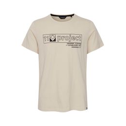 T-Shirt 11 Project "T-Shirt PRMattis", Herren, Gr. XXL, beige (oyster gray), Obermaterial: 100% Baumwolle CO., Shirts T-Shirt