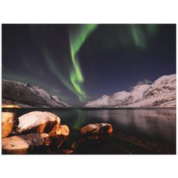 Alu-Dibond-Druck Artland "Nordlicht Norwegen II", gr&uuml;n (farbe bild(er): gr&uuml;n), B:120cm H:90cm, Bilder, f&uuml;r Innen- und Au&szlig;enbereich geeignet, Outdoorbild