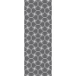 Vinyltapete queence "Mina", schwarz, B:0,9m L:2,5m, Vinyl, Tapeten, 90x250cm, selbstklebend, kinderleichte Anbringung,, Sticker
