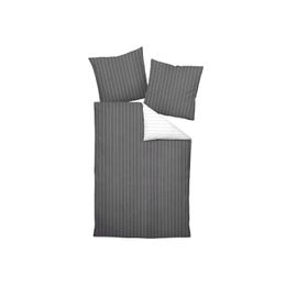 Bettbezug Janine "Bettw&auml;sche Tango 1er Pack" Gr. S, grau (dunkelgrau), B:135cm L:200cm, Buntgewebe, , Bettbez&uuml;ge