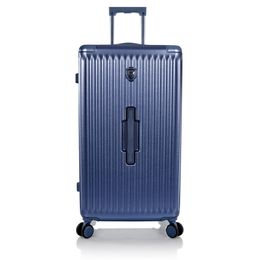 Hartschalen-Trolley Heys "Luxe, in verschiedenen Farben und Gr&ouml;&szlig;en", Gr. B/H/T: 42cm x 76cm x 34cm 92 l, blau (navy blau), Polycarbonat, unifarben, Koffer, Heys Hartschalen-Koffer Volumenerweiterung