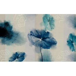 Fototapete papermoon "Muster mit Blumen", bunt, B:2,5m L:1,86m, Vlies, Tapeten