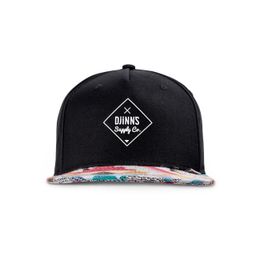 Snapback Cap Djinns "Djinns 5 Panel Snapback Cap Rubber Aztek", Herren, Gr. onesize, schwarz, 100% Baumwolle, Caps