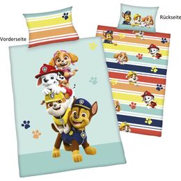 Babybettw&auml;sche PAW PATROL "PAW PATROL", bunt, B/L: 100cm x 135cm, 1 Stk., 1 Stk., Flanell, B/L: 60cm x 40cm, Flanell, Obermaterial: 100% Baumwolle, Bettw&auml;sche, mit liebevollem Motiv