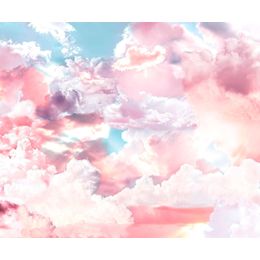 Vliestapete Komar "Digitaldruck Vlies - Clouds - Gr&ouml;&szlig;e 300 x 250 cm", rosa, B:300m L:250m, Vlies, Tapeten, Wohnzimmer, Schlafzimmer