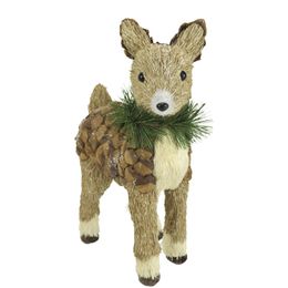Dekofigur I.GE.A. "Reh aus Bast", beige (natur), B:18cm H:10cm, Bast, Dekofiguren, Dekoration Geschenk Dekorative Dekoobjekt Ornamente Tierfigur Dekotier