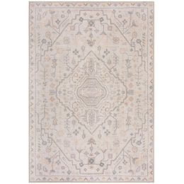Teppich FLAIR RUGS "Teo", beige (natur), B:115cm H:4mm L:170cm, Kunstfaser, Teppiche, Teppich, Waschbarer Traditioneller Teppich
