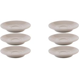 Untertasse APS "6er Set Espressountertasse -SNUG-", grau, H:2cm &Oslash;:11,5cm, Porzellan, Speiseteller, Teller Set, hochwertig verarbeitetes Material