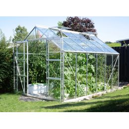 Gew&auml;chshaus Vitavia "Uranus 9900", silber (silberfarben), B:254cm T:379cm, Gew&auml;chsh&auml;user