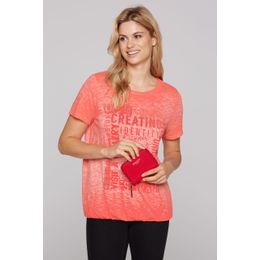 Geldb&ouml;rse SOCCX, Damen, rot (clear rot), Polyurethan, bedruckt, Kleinlederwaren, Logo-Print