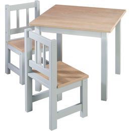 Kindersitzgruppe Roba "Woody, Holzdekor/taupe", grau (taupe), Sitzm&ouml;bel-Sets, Kinder