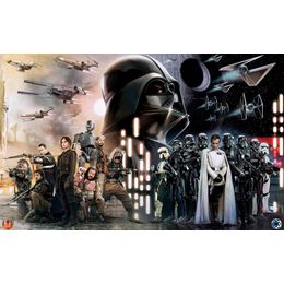 Vliestapete Komar "Digitaldruck Vlies - Star Wars Collage - Gr&ouml;&szlig;e 400 x 250 cm", bunt, B:400m L:250m, Vlies, Tapeten, Kinderzimmer
