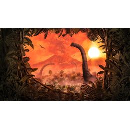 Vliestapete Komar "Digitaldruck Vlies - Brachiosaurus Panorama - Gr&ouml;&szlig;e 500 x 280 cm", bunt, B:500m L:280m, Vlies, Tapeten, Kinderzimmer