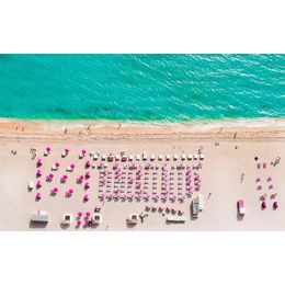 Vliestapete Komar "Digitaldruck Vlies - Pink Umbrella - Gr&ouml;&szlig;e 400 x 250 cm", braun, B:400m L:250m, Vlies, Tapeten, Wohnzimmer, Schlafzimmer