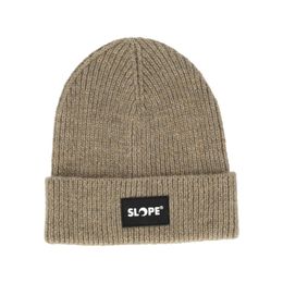 Beanie SLOPE "Andi", Herren, beige, 88% Polyester, 12% Wolle, unifarben, M&uuml;tzen Beanie, aus w&auml;rmenden Materialmix