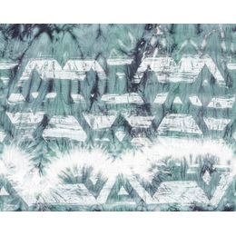 Vliestapete Komar "Digitaldruck Vlies - Tribal Dye - Gr&ouml;&szlig;e 350 x 280 cm", blau (blau, schwarz, wei&szlig;), B:350m L:280m, Vlies, Tapeten, Wohnzimmer, Schlafzimmer