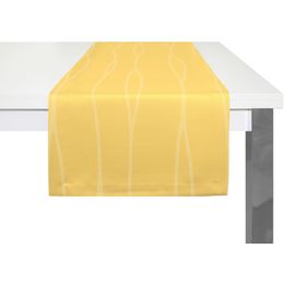 Tischl&auml;ufer WIRTH "LANGWASSER" Gr. 1, gelb, B:40cm L:150cm, Kunstfaser, Tischdecken