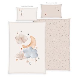 Babybettw&auml;sche Baby Best "BabyBest Moon and Stars", bunt, B/L: 100cm x 135cm, 1 Stk., 1 Stk., Renforc&eacute;, B/L: 40cm x 60cm, 2 Stk., Renforc&eacute;, Obermaterial: 100% Baumwolle, Bettw&auml;sche