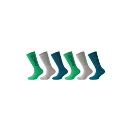 Socken s.Oliver "Socken 6er Pack", Damen, Gr. 27/30, bunt (barrier reef), 75% Baumwolle 23% Polyester 2% Elasthan, Socken Socken