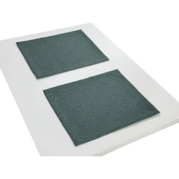 Platzset WIRTH "TORBOLE" Gr. 1, blau (petrol), B:40cm L:35cm, Obermaterial: 90% Polyester, 10% Baumwolle, Platzsets