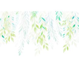 Vliestapete Komar "Digitaldruck Vlies - Summer Leaves - Gr&ouml;&szlig;e 350 x 250 cm", bunt, B:350m L:250m, Vlies, Tapeten, Wohnzimmer, Schlafzimmer