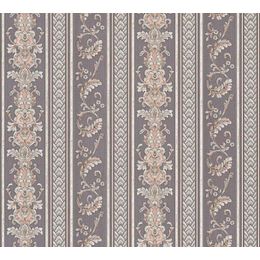 Livingwalls Vliestapete LIVING WALLS "Concerto", bunt (grau, silberfarben), B:0,53m L:10,05m, Vinyl, Vlies, Tapeten, Orientalische Tapete Tapete Barock