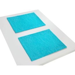 Platzset WIRTH "Lahnstein" Gr. 1, blau (t&uuml;rkis), B:40cm L:35cm, Obermaterial: 100% Polyester, Platzsets