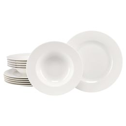 Tafelservice Creatable "Venice, Service 12-tlg.", creme, 12, Porzellan, Geschirr-Sets, Tafelservice, Teller Set, Klassische Tischkultur, Zeitlose Eleganz