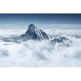 Fototapete papermoon "Berg in Wolken", bunt, B:2,5m L:1,86m, Vlies, Tapeten