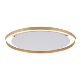 JUST LIGHT Deckenleuchte "RITUS", gold (messingfarben matt), 1, &Oslash; 5,9cm, 1 Stk., Leuchten, LED, dimmbar, Switchmo, Deckenleuchte