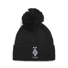 Beanie Puma "Borussia M&ouml;nchengladbach Essentials Beanie Jugendliche", Jungen, Gr. onesize, wei&szlig; (schwarz, wei&szlig;), Obermaterial: 100% Polyester. Unteres Futter: 100% Polyester, M&uuml;tzen Beanie