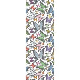 Vinyltapete queence "Schmetterlinge", bunt, B:0,9m L:2,5m, Vinyl, Tapeten, 90x250cm, selbstklebend, kinderleichte Anbringung,, Sticker