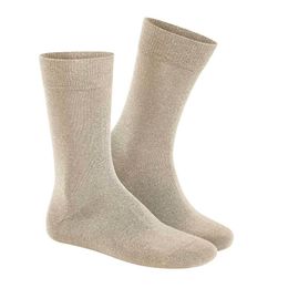 Socken Hudson "Socke Relax Cotton", Damen, Gr. 41-42, beige (sisal 0783), Obermaterial: 97% Baumwolle CO. 3% Elasthan EL., Socken Socken