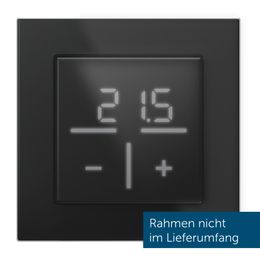 homematic IP Smart-Home-Zubeh&ouml;r "Glas-Wandthermostat", schwarz, B:12,5cm H:5cm T:12,5cm, Smart-Home-Stationen